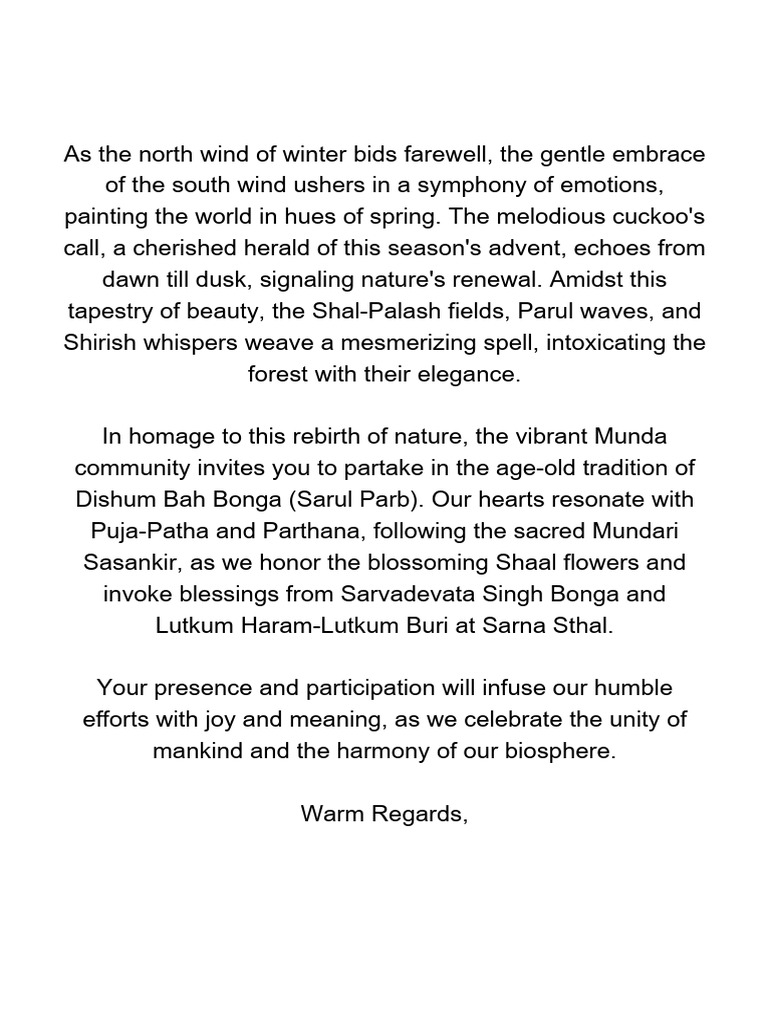 invitation for monsoon | PDF