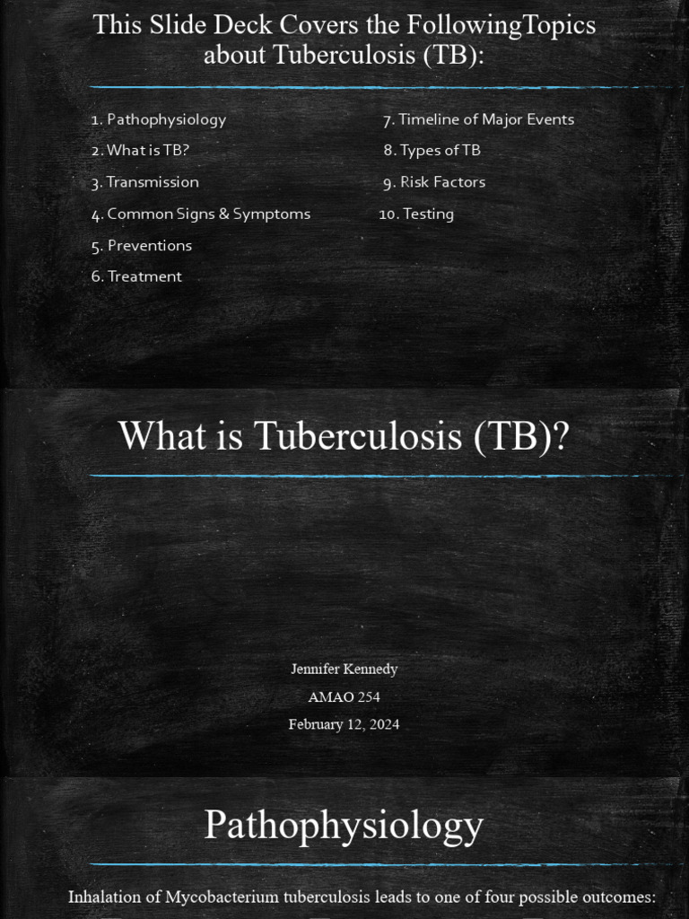 AMOA254 Tuberculosis Powerpoint Assignment Instructions | PDF ...