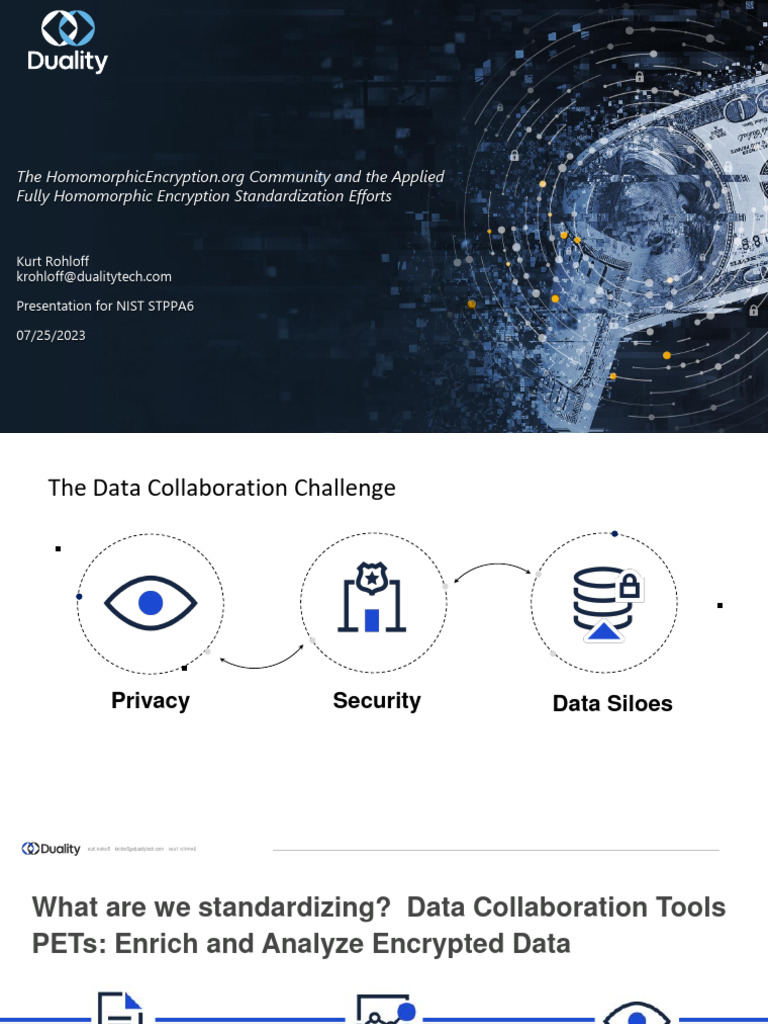 Duality - The HomomorphicEncryption - Org Community and The Applied ...