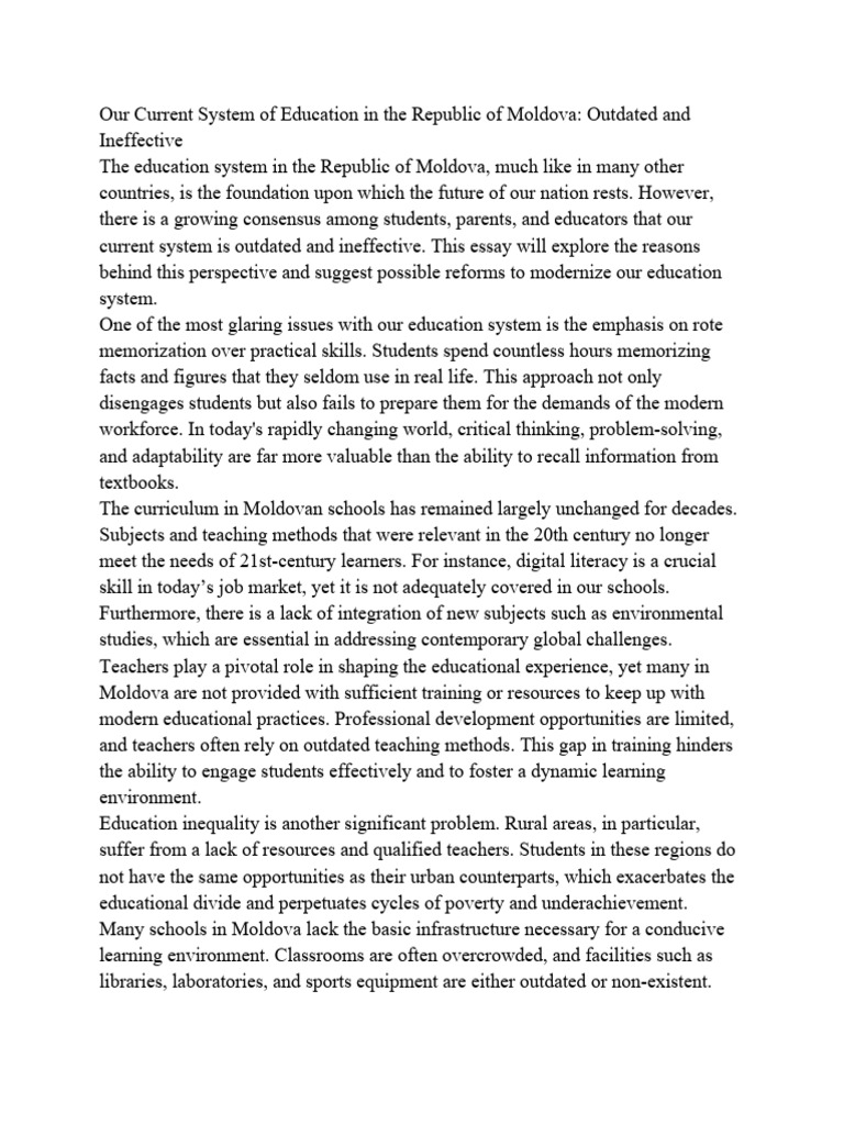 Our Current System of Education | PDF | Teachers | Teaching Method