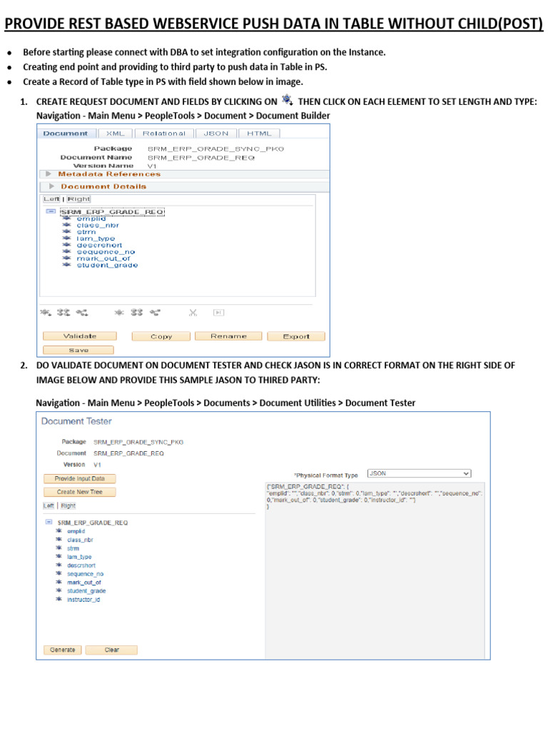 Provide Rest Based Webservice Push Data in Table Without Child and With ...