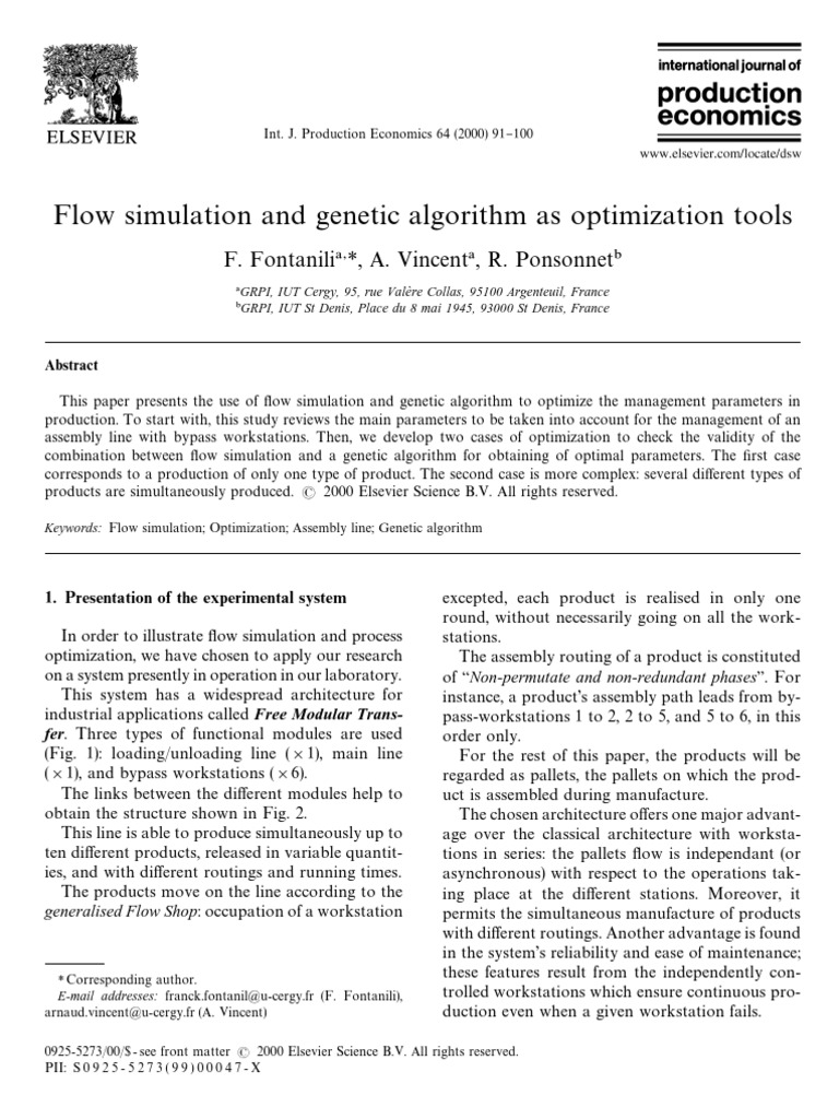 Flow Simulation and Genetic Algorithm As | PDF | Genetic Algorithm | Mathematical Optimization