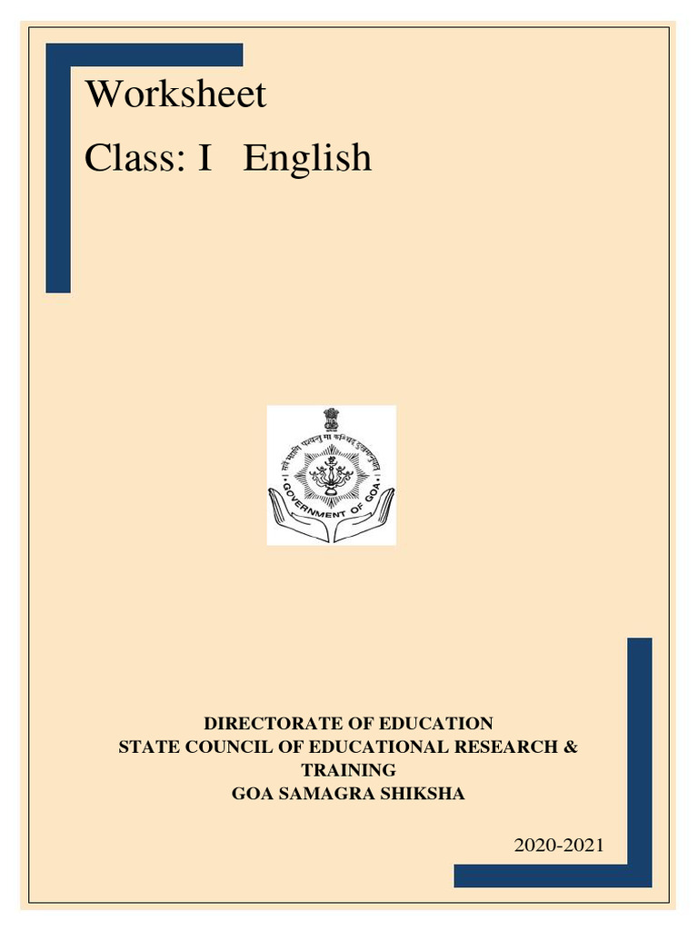 English-Lang.-Class-I | PDF | English Language