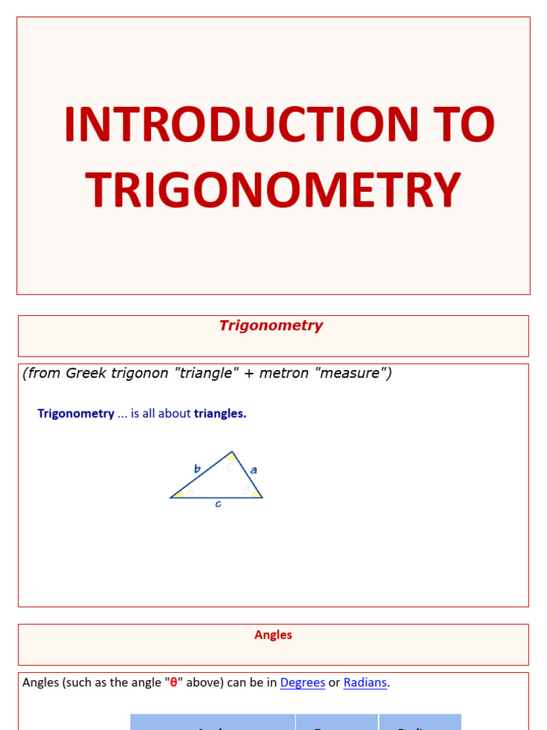 8.0 Trigonometry Theory | PDF | Trigonometric Functions | Trigonometry