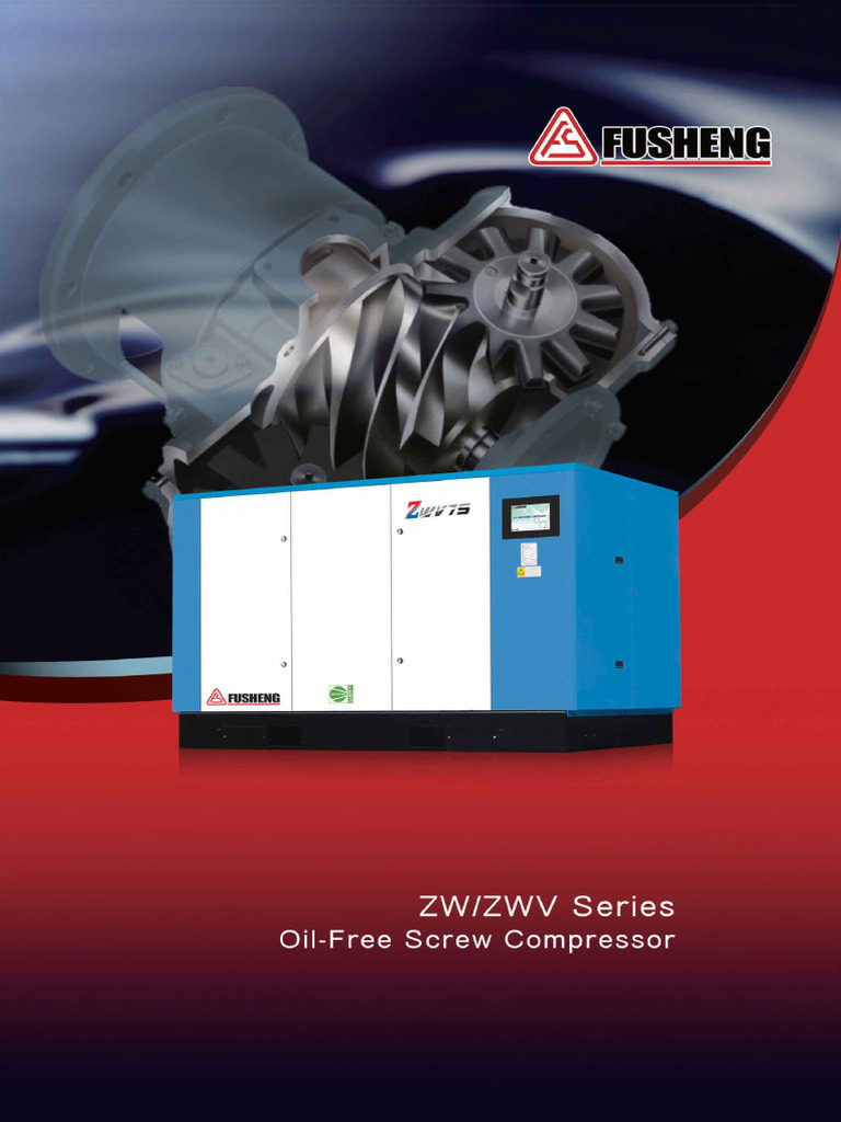 Fusheng Oil-Free Screw ZW V Series Compressor E6 | PDF