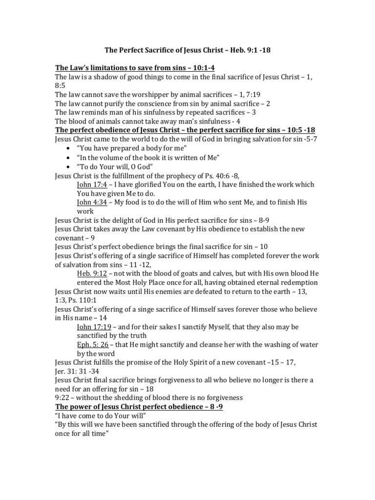 Theperfectsacrificeof Jesus Christ Heb | PDF | History