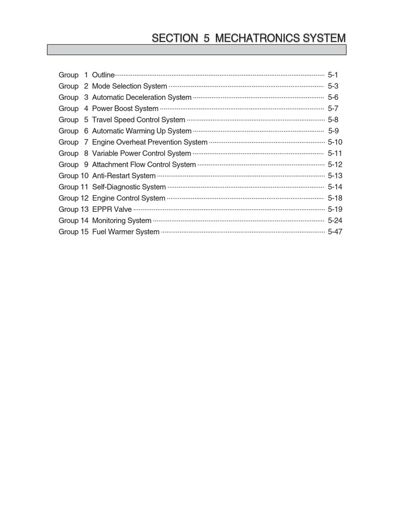 Hyundai r220lc 9 Mechatronics System Manual | PDF | Valve | Pump
