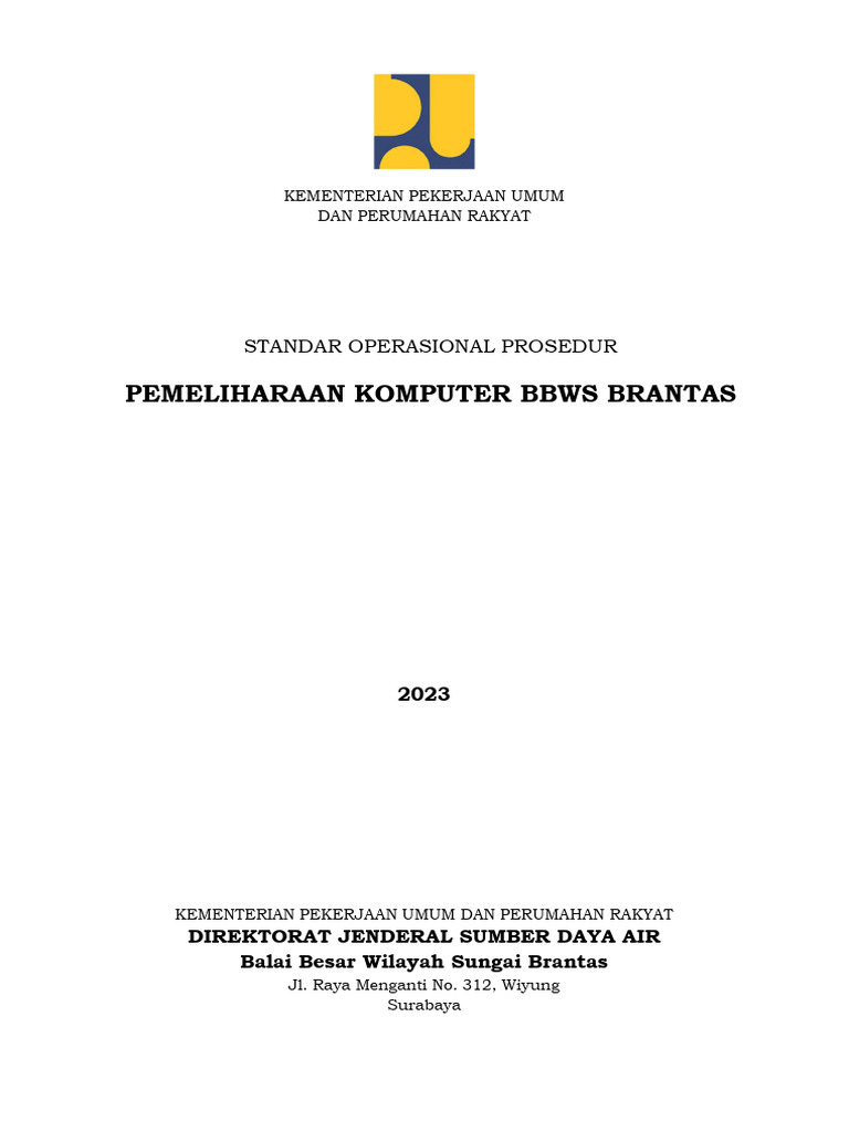 SOP Pemeliharaan Perangkat Komputer | PDF
