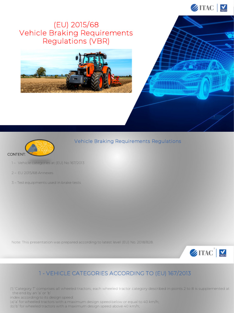 ITAC 2015 68 Braking | PDF | Brake | Tractor
