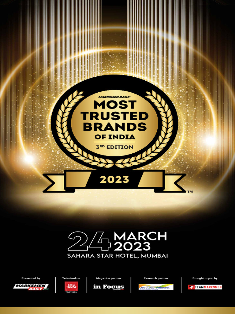 Most Trusted Brands India 2023 | PDF | Brand | Marketing