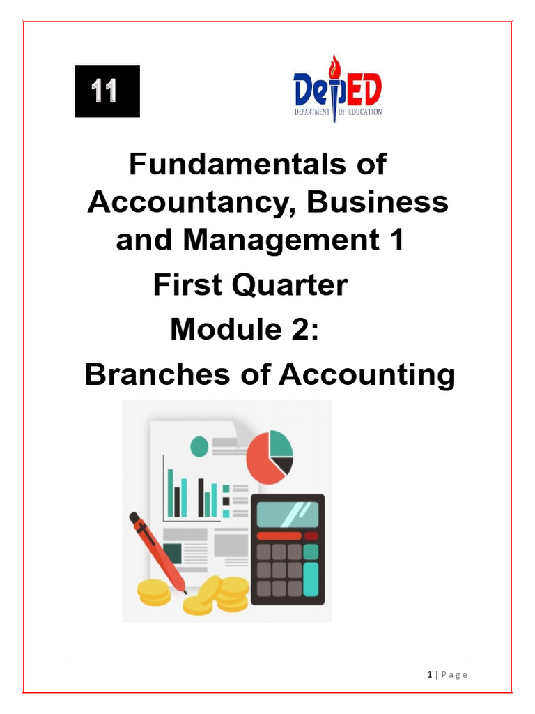 Fabm 1 Module 2 Branches of Accounting | PDF | Accountant | Accounting