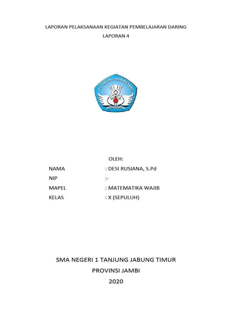 Laporan 2 MTK Wajib Kls X | PDF
