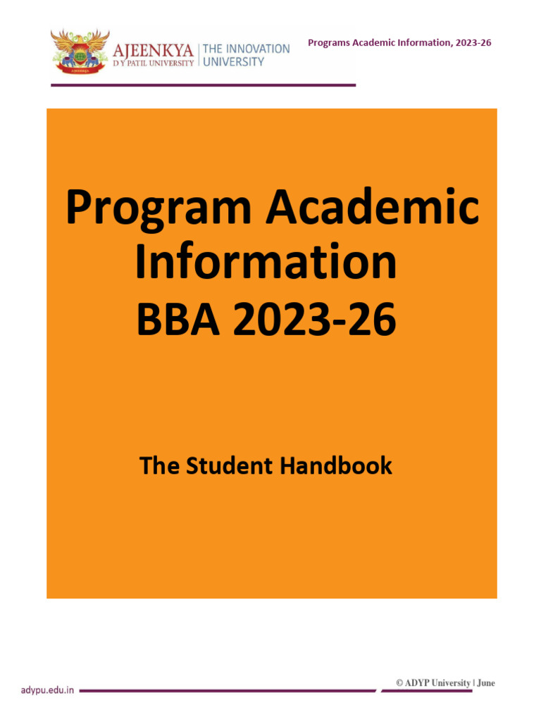 BBA Proforma 2023-26 (Formated) Semester I 231120 144137 | PDF ...