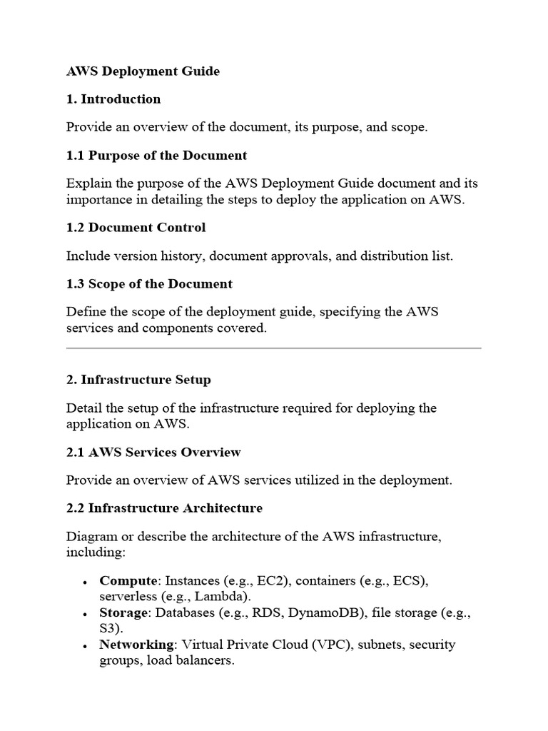 Aws Deployment Guide Pdf Amazon Web Services Information