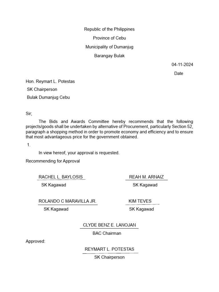 Bac Letter | PDF