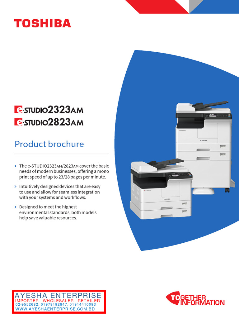 2323AM 2823AM Product Brochure | PDF | Printer (Computing) | Computing