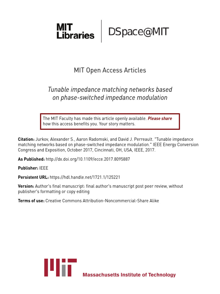 Tunable Impedance Matching Networks Based On Phase-Switched Impedance ...