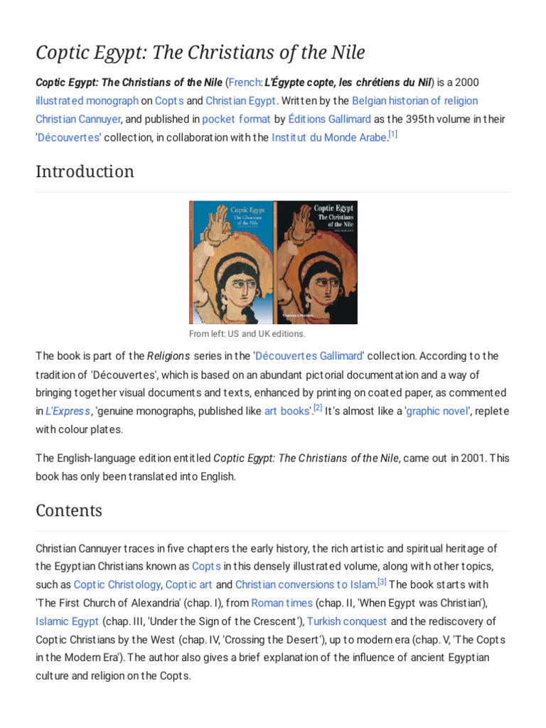 Coptic Egypt - Wikipedia | PDF | Copts | Egypt