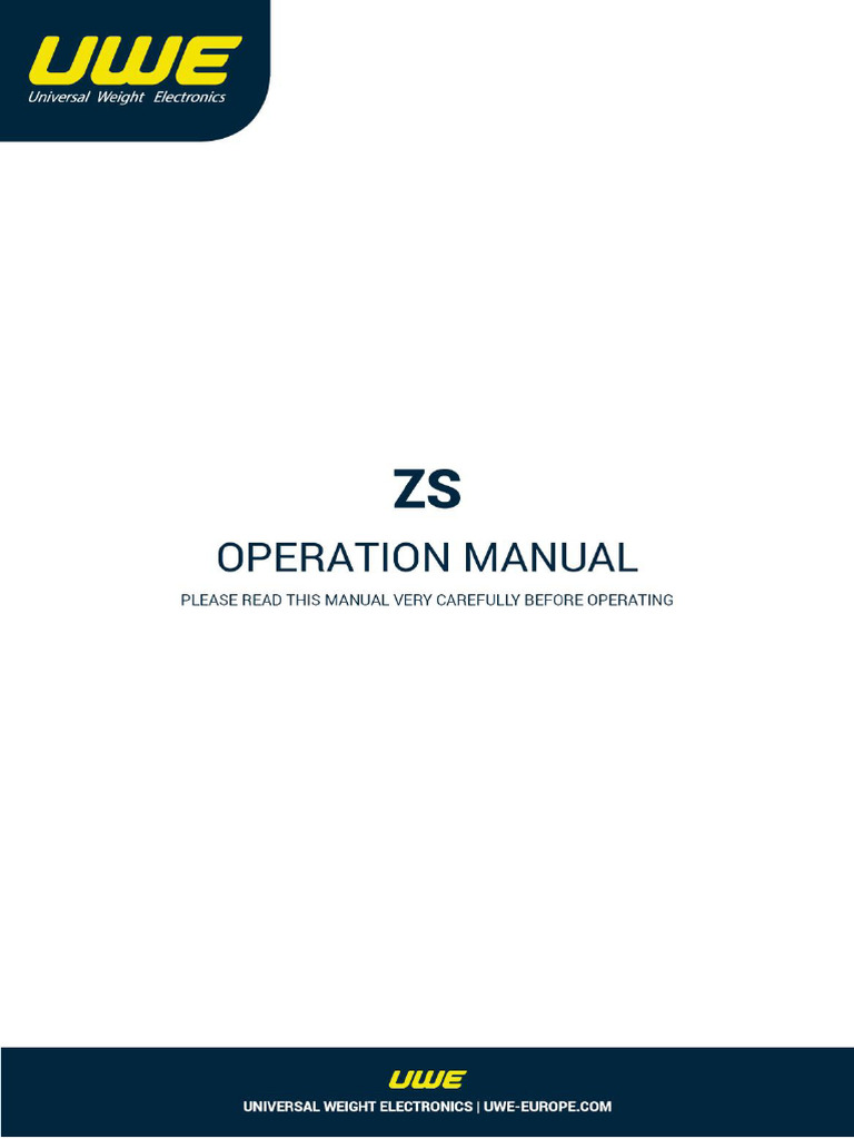 Manual EN ZS | PDF | Power Supply | Weight