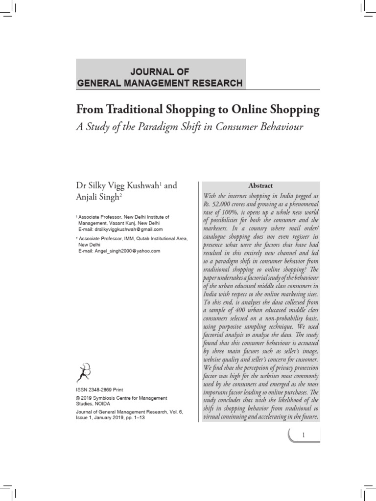 Article 1 - DR Silky Vigg Kushwah 1 and Anjali Singh | PDF | Online ...