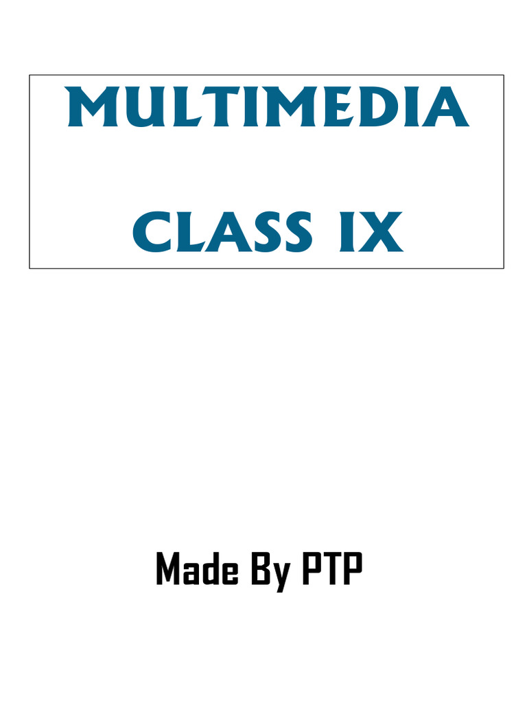MultiMedia Class 9th Notes | PDF | Color | Magenta