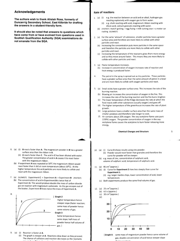 Revision Questions National 5 Answers | PDF