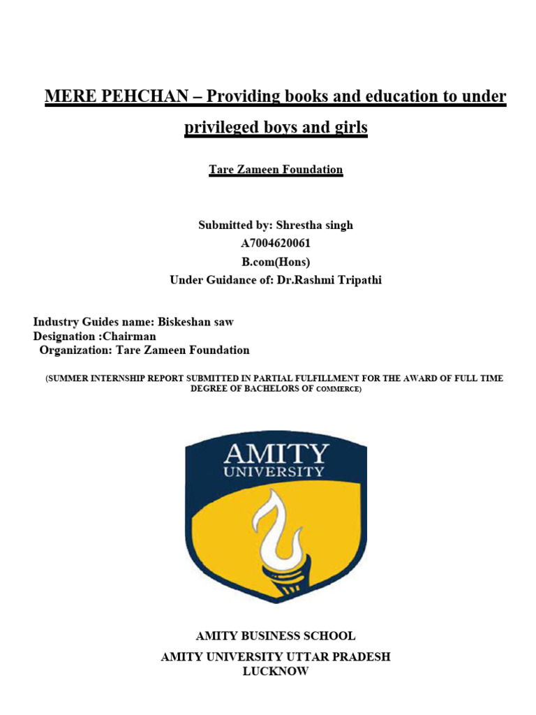 Helping The Poor NTCC Final Report | PDF | Non Governmental ...