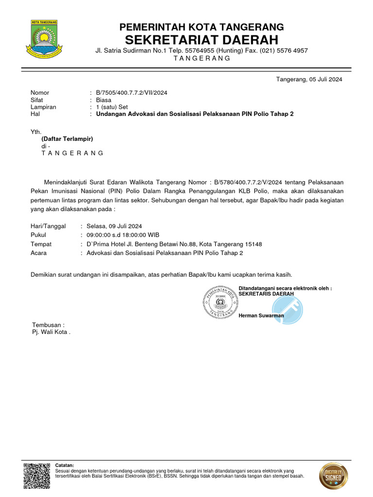 Surat Undangan Esign 25983 TTD | PDF