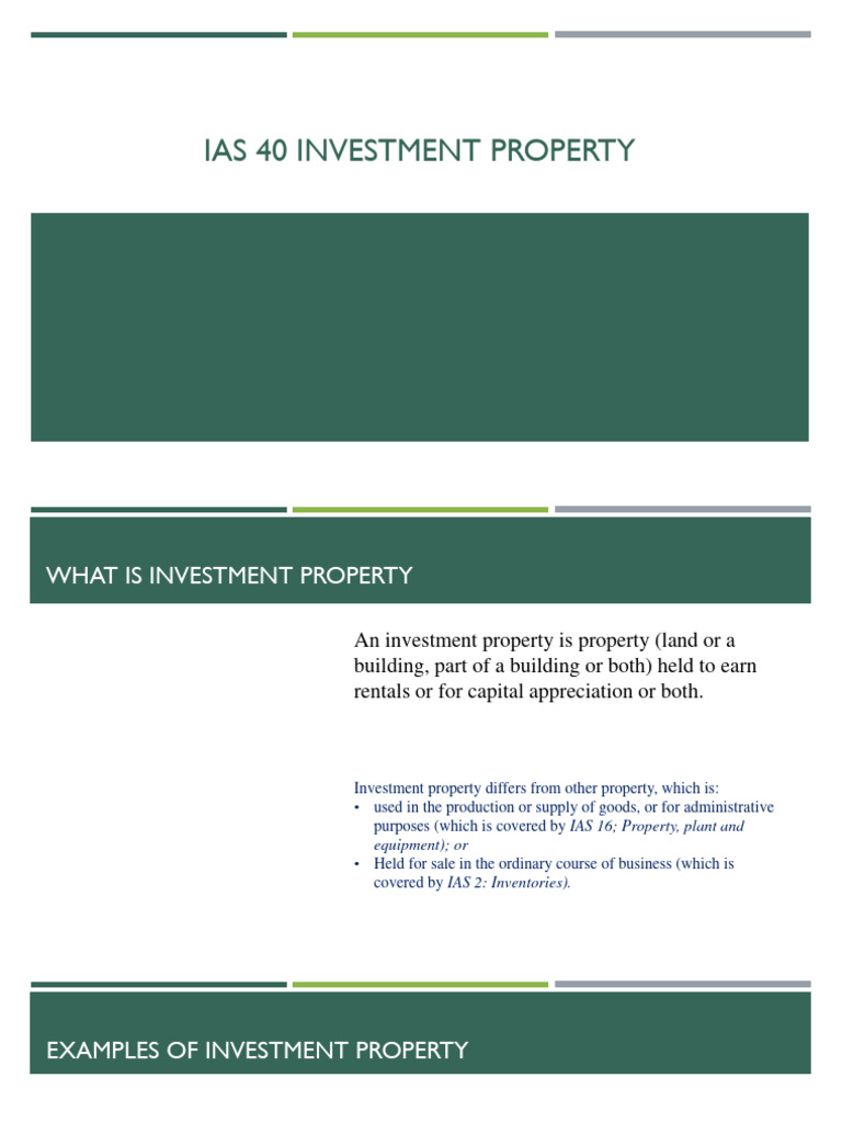 IAS 40 Investment Property | PDF | International Financial Reporting ...