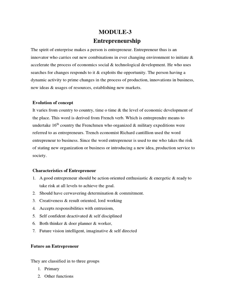 TIME Module 3 | PDF | Entrepreneurship | Innovation