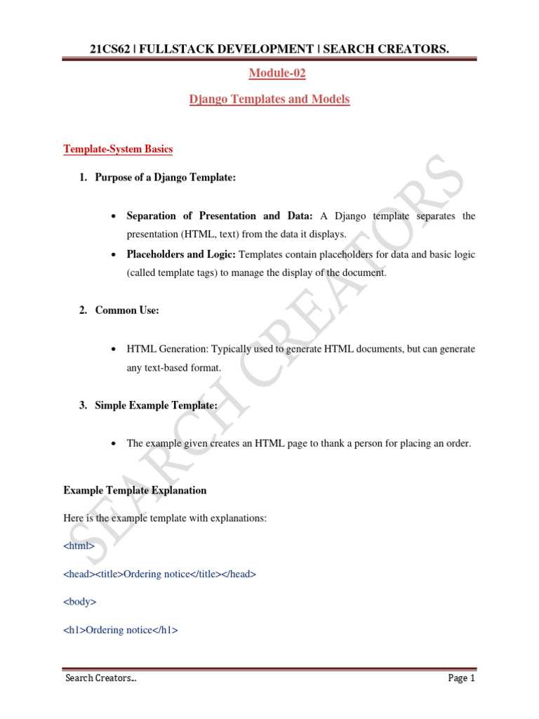 Module-02 FSD Search Creators | PDF | Model–View–Controller | Databases