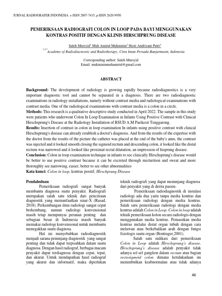 Pemeriksaan Radiografi Colon in Loop Pad | PDF