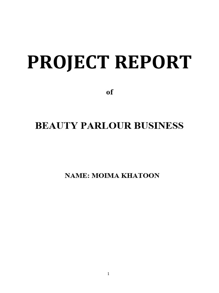 MOIMA KHATOON Beauty Parlour PMEGP | PDF | Expense | Capital (Economics)
