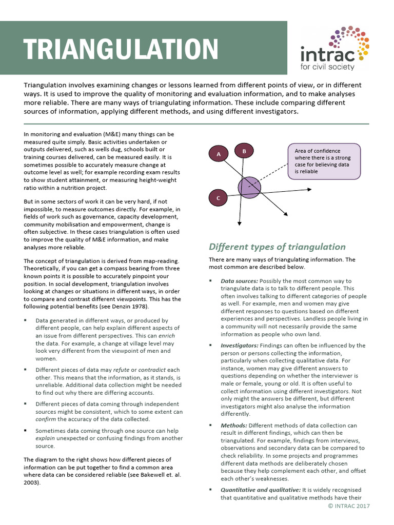 Triangulation in M&E Explained | PDF | Quantitative Research ...