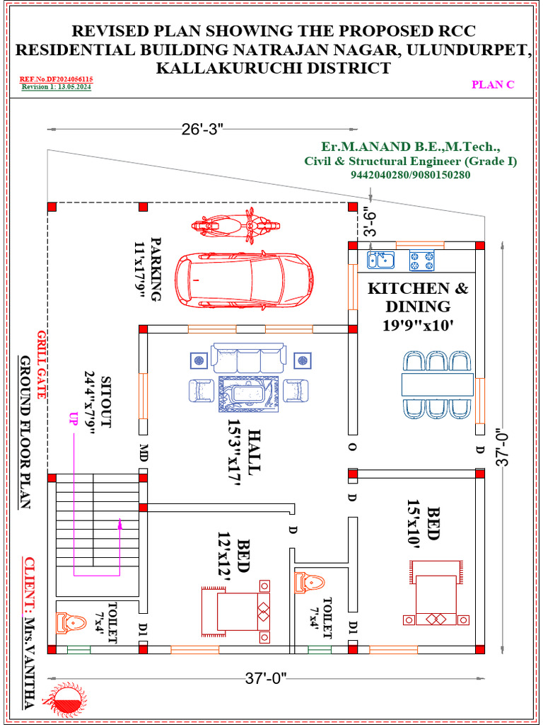 Ground Floor Plan for RCC Building | PDF