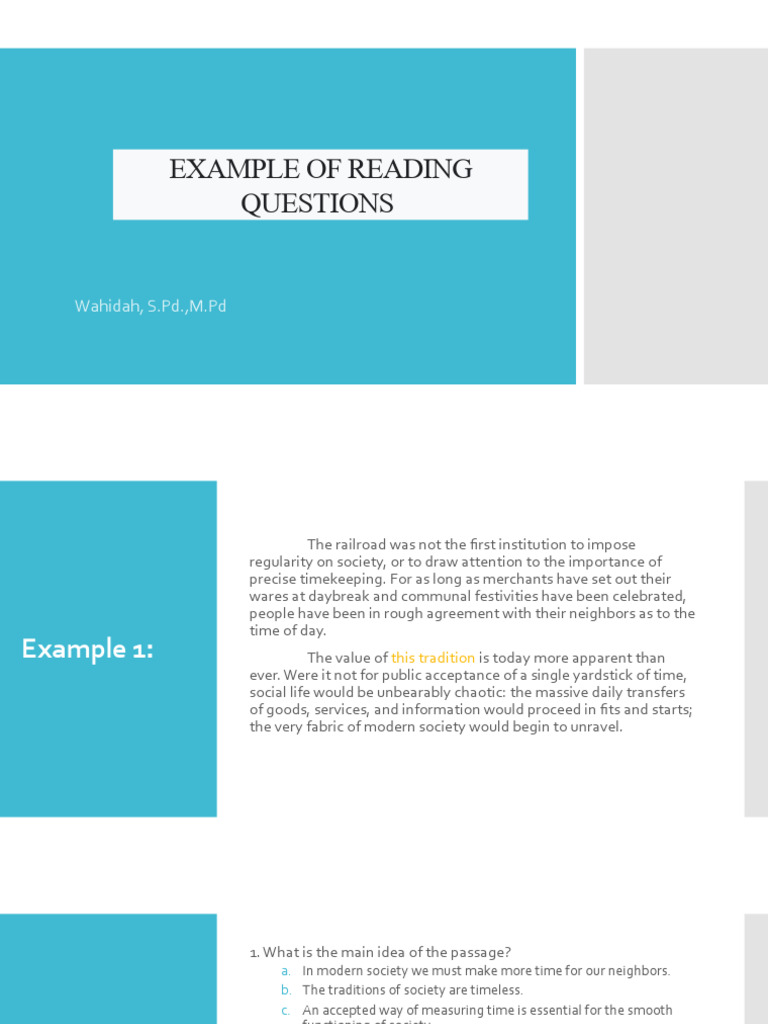 Example of Reading Questions | PDF | Earth Sciences