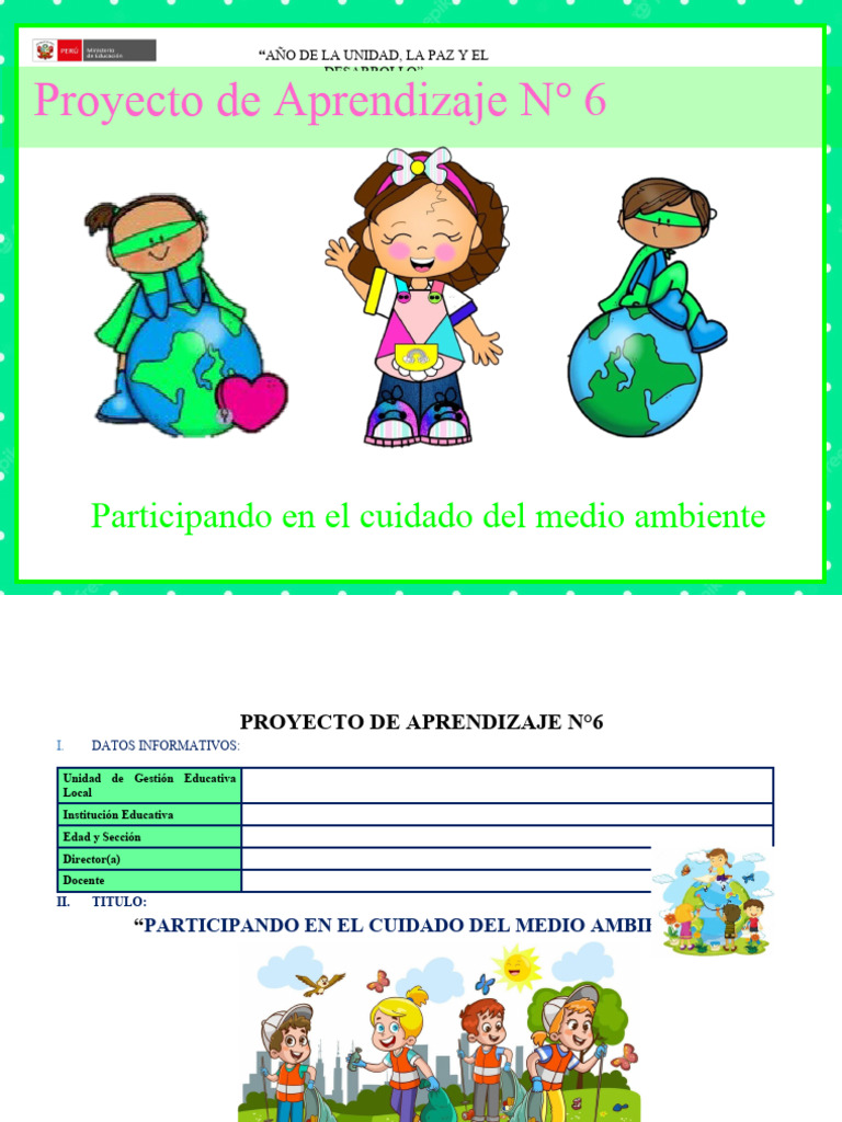 Proyecto de Aprendizaje #6 - Unidocente | PDF | Aprendizaje | Evaluación