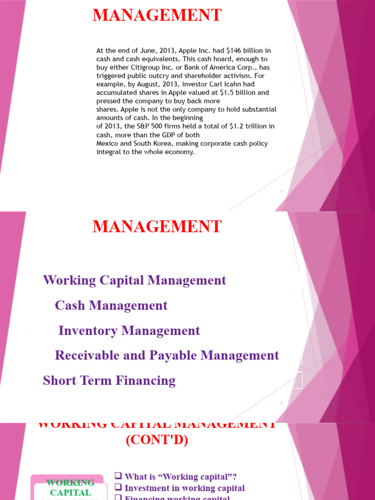 Lecture 3 - WC Management | PDF | Yield Curve | Working Capital