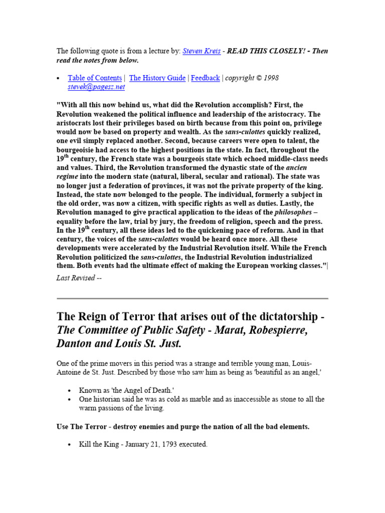 Terror End of Revolution | PDF | Reign Of Terror | French Revolution