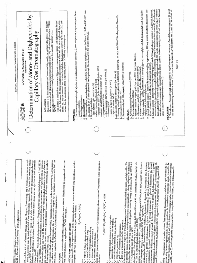 Aocs CD 11b-91 | PDF