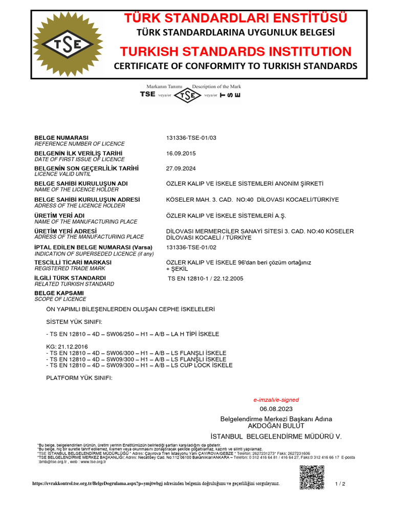 TS en 12810-1 - Ss-Us - 27.09.2024 | PDF