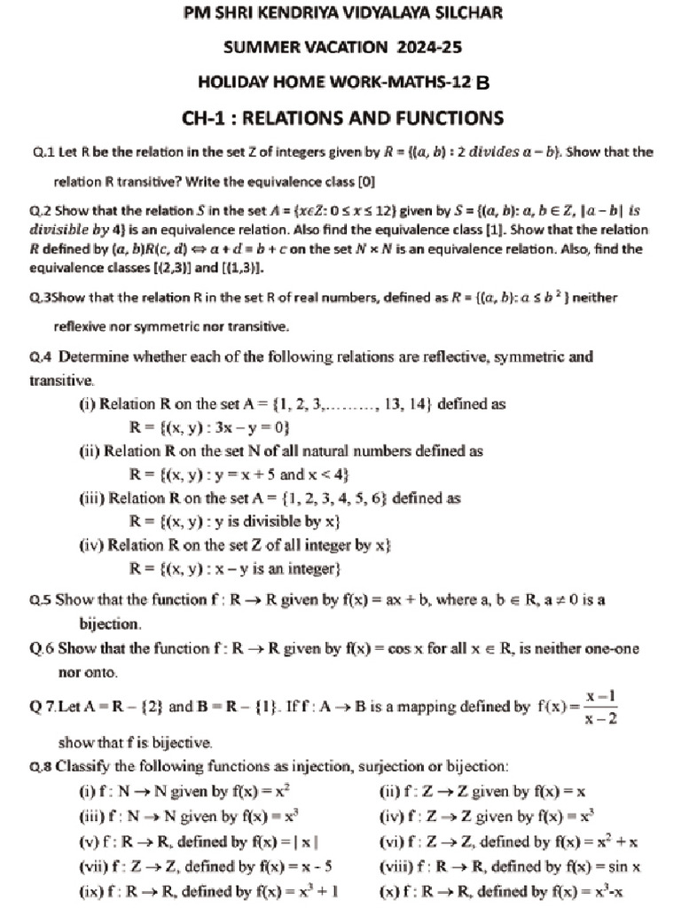 12b Math Holiday Homework | PDF | Trigonometric Functions | Linear Algebra