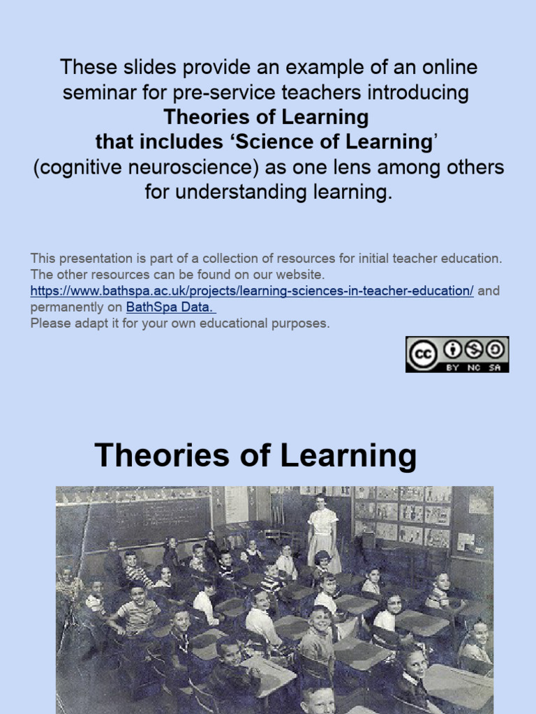 Introduction to Learning Theories for Teachers | PDF | Learning Theory (Education) | Learning