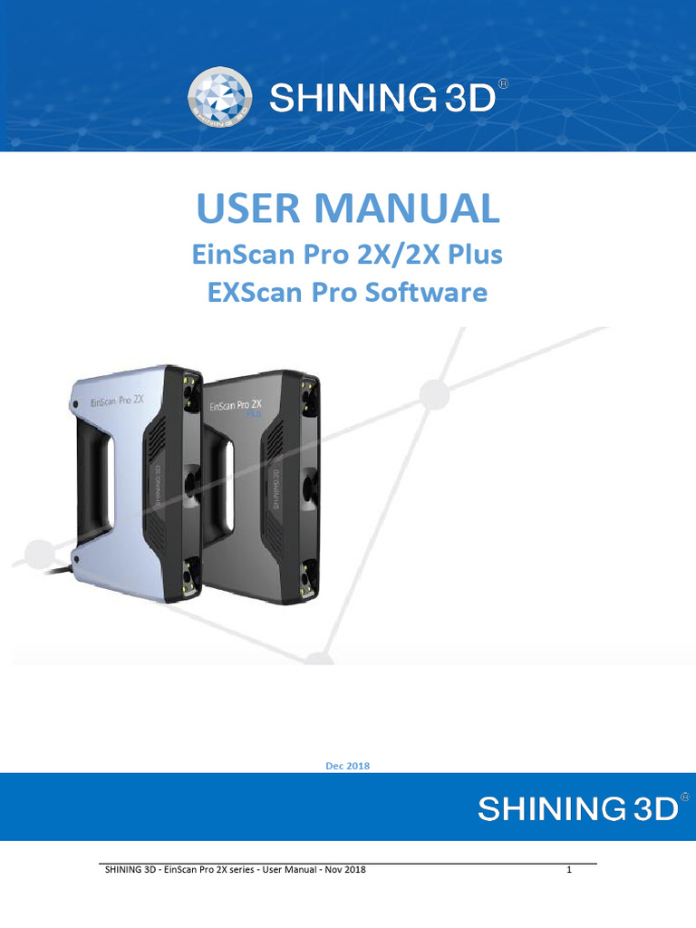 EinScan Pro 2X Series User Manual | PDF | Image Scanner | Installation ...