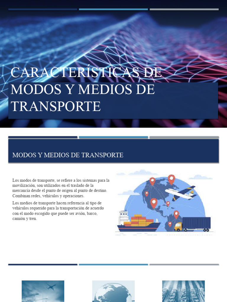 Modos y Medios de Transporte: Guía Completa | PDF | Transporte | Logística