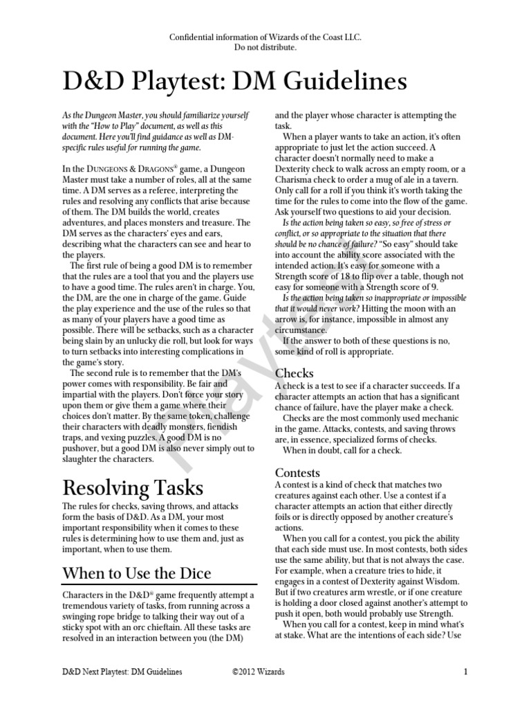 DM Guidelines | PDF | Dungeons & Dragons