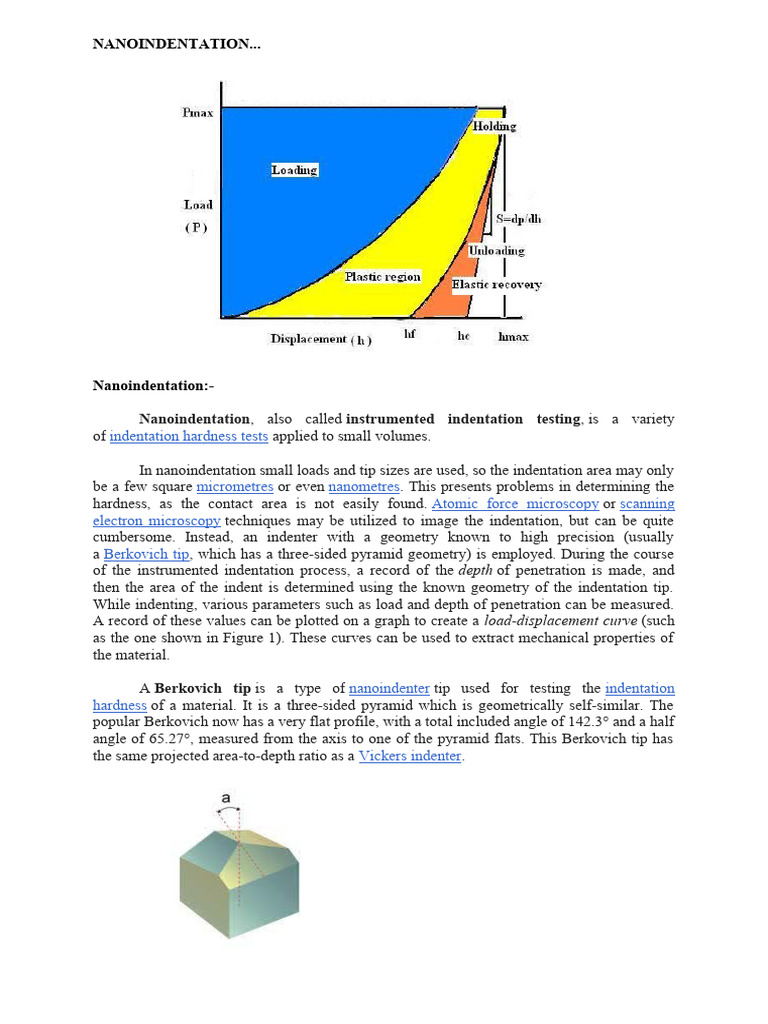 NANOINDENTATION & HARDNESS CONVERSION | PDF | Hardness | Materials Science