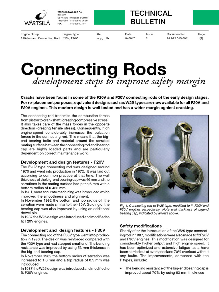 Nohab Polar Connecting Rods | PDF | Piston | Mechanical Engineering