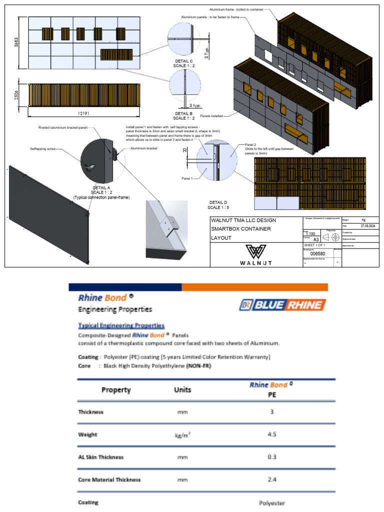Alubond Cladding Detail - 006580 | PDF | Screw | Pascal (Unit)