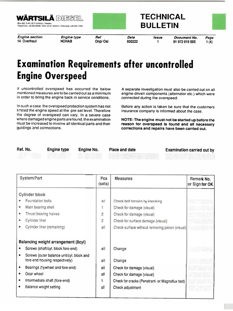 Nohab Polar Engine Overspeed | PDF